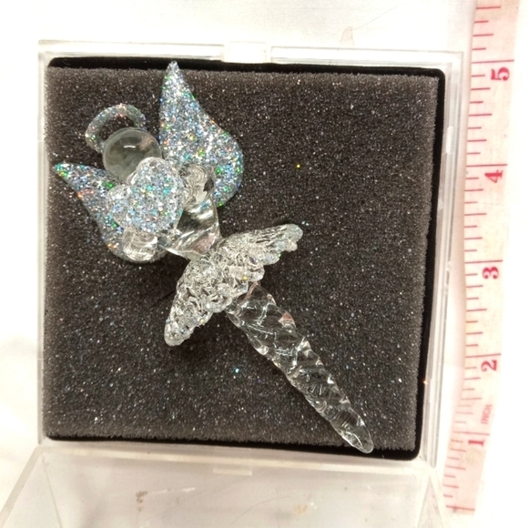 custom | Holiday | Hand Spun Glass Angel With Heart Ornament Storage ...